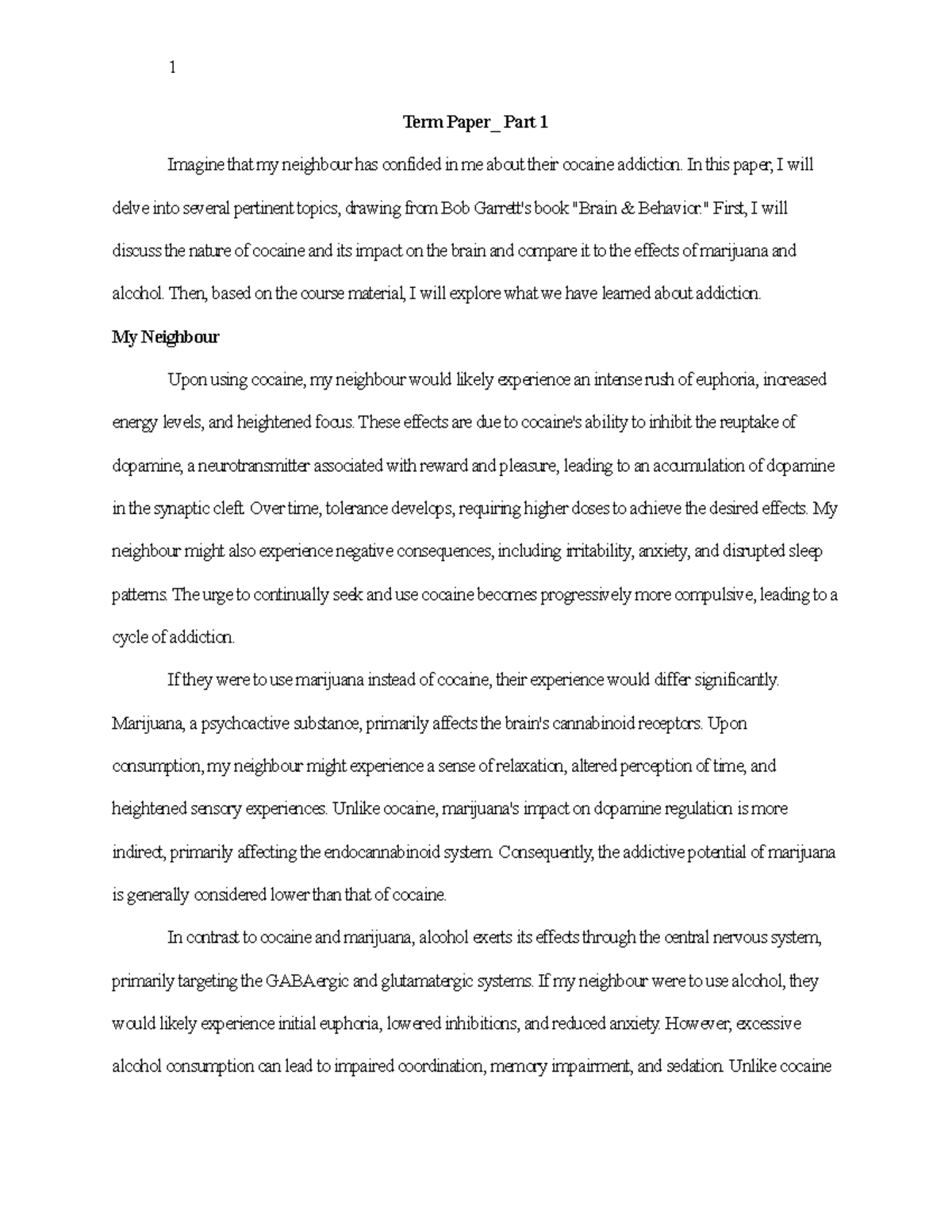 Term Paper - In this paper, I will delve into several pertinent topics ...