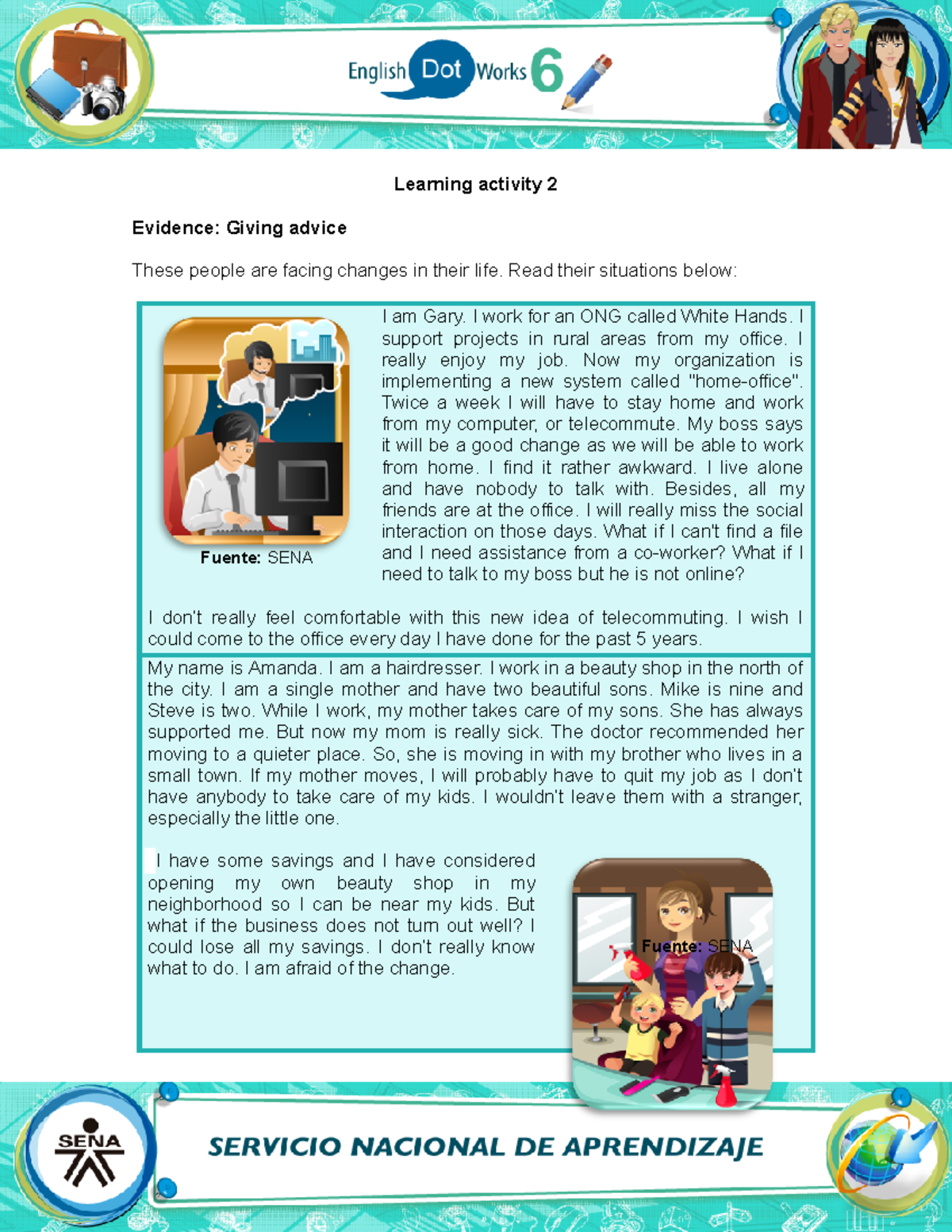 Giving advice ayuda practica de solucion - Ingles - UNAD - Studocu