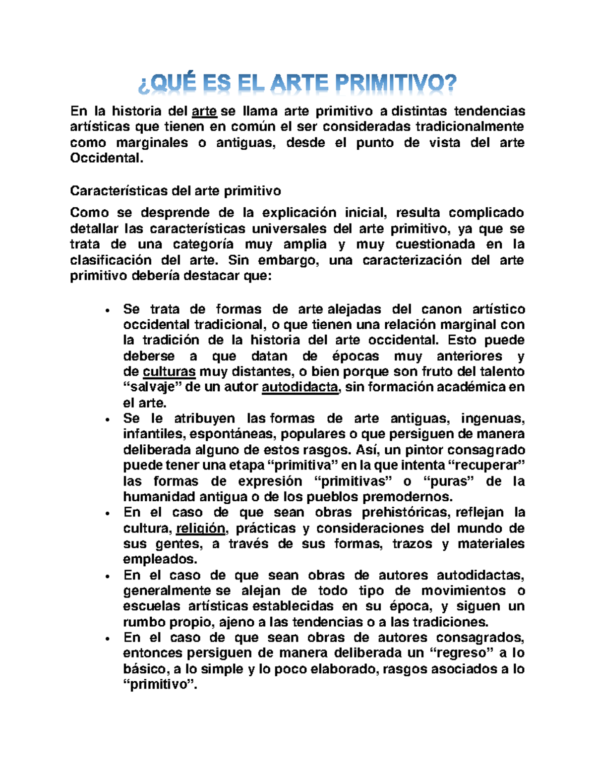ARTE Primitivo - edfdefd - ¿QUÉ ES EL ARTE PRIMITIVO? En la historia ...