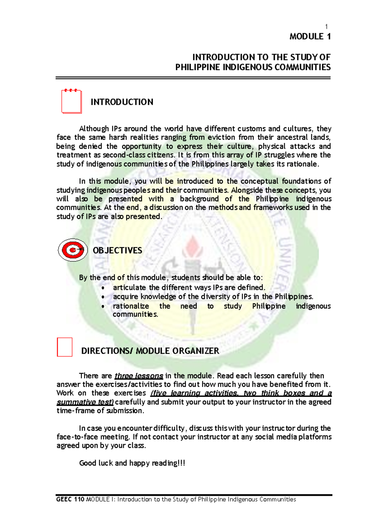 Module 1 - Introduction TO Study OF PHIL. IND. COM - MODULE 1 ...