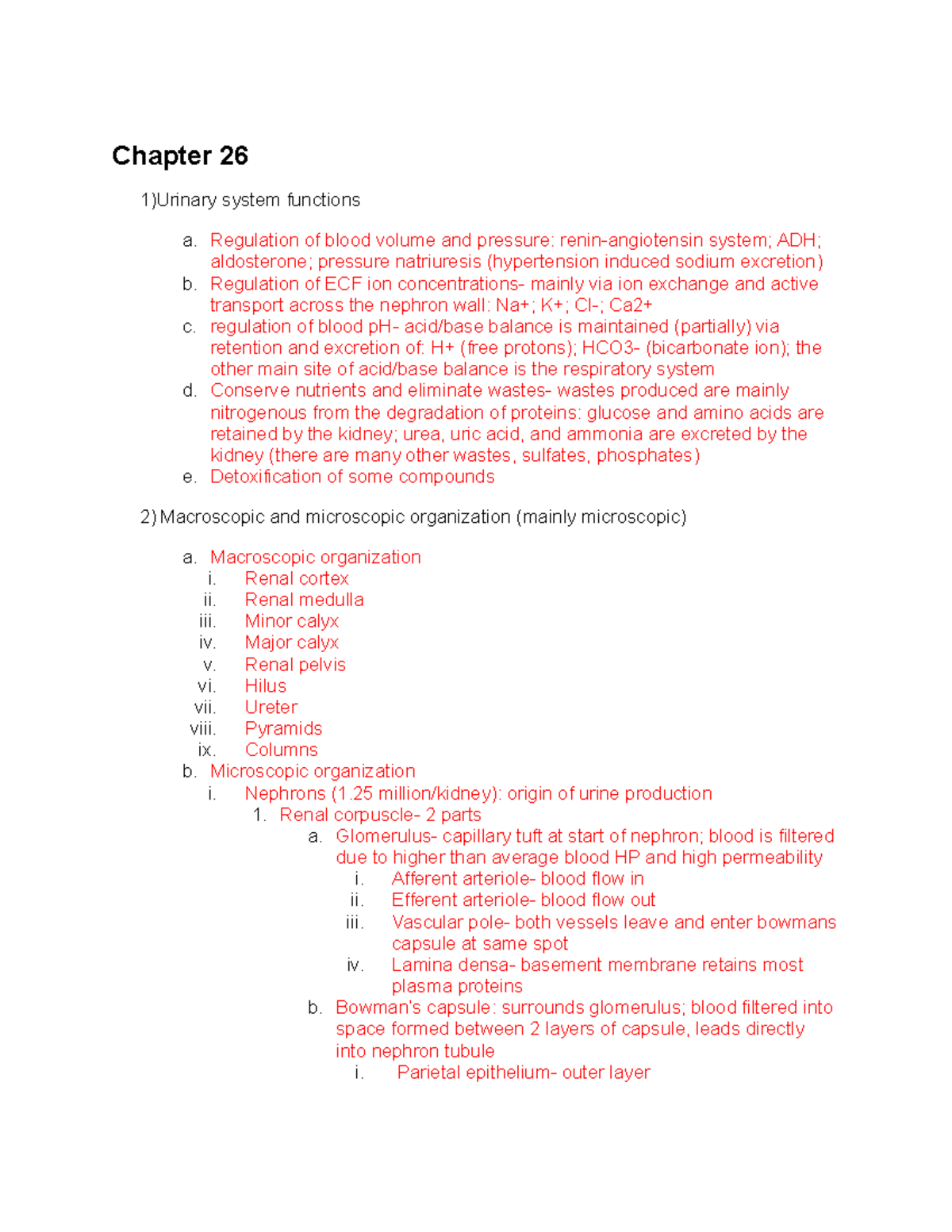 Chapter 26 renal - Dr. Erik Silldorff - Chapter 26 1)Urinary system ...