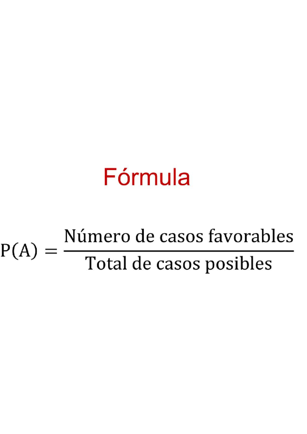 La probabilidad de que un evento se haga - Estadística I - Fórmula ...