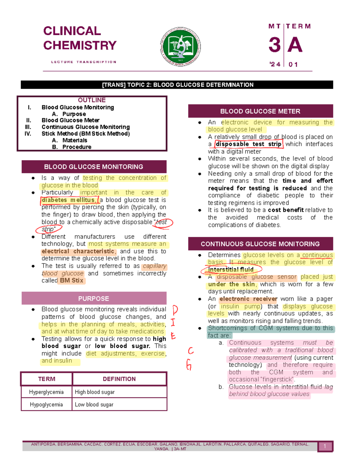 Clinical-Chem Lab Topic 2 Blood Glucose Determination 220831 103229 ...