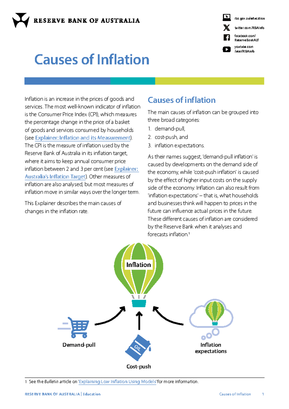 Causes-of-inflation - Causes of Inflation Inflation is an increase in ...