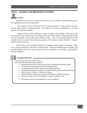 UNIT 3 PROF ED 3 - lecture - UNIT III: – ORGANIZATION AND MANAGEMENT OF LEARNER CENTERED ...