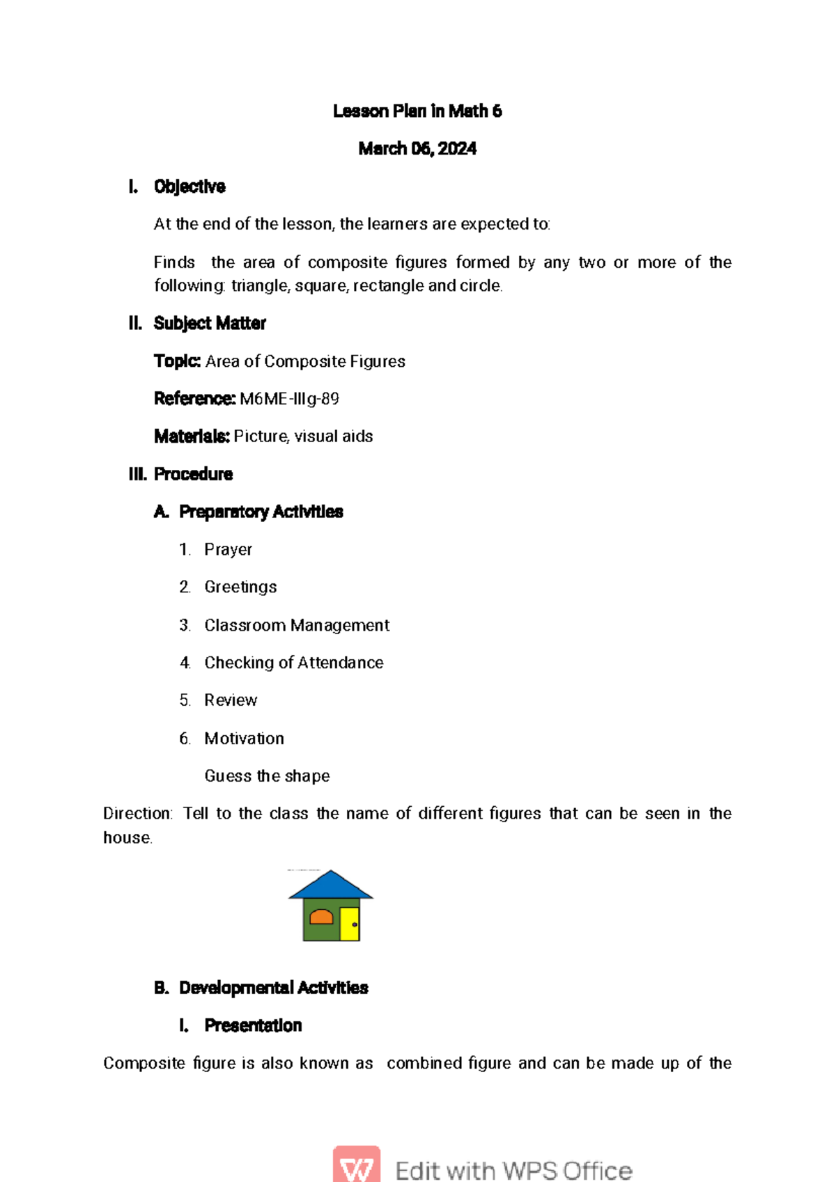 Lesson Plan in-math6-2WPS Office - Lesson Plan in Math 6 March 06, 2024 ...