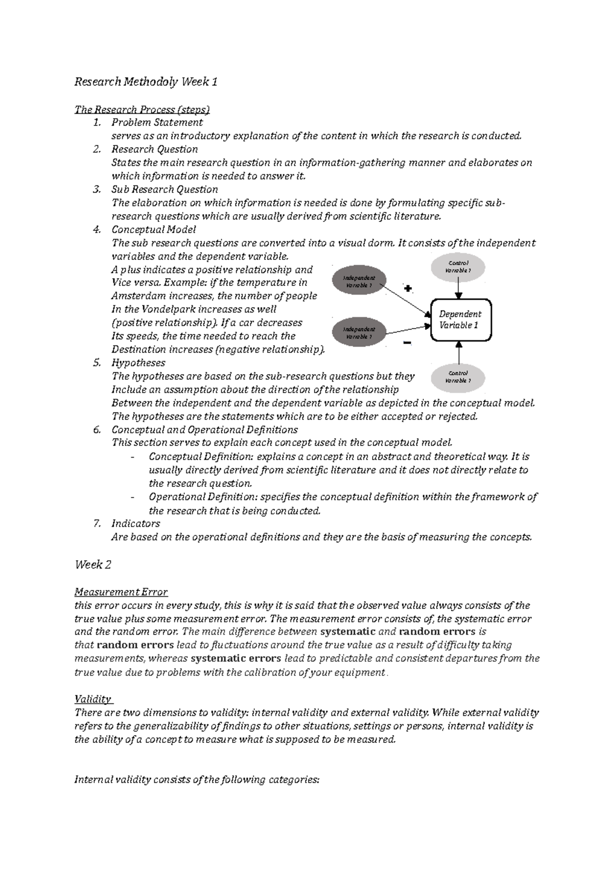 Summary Research Methodology for IB - Research Methodoly Week 1 The ...