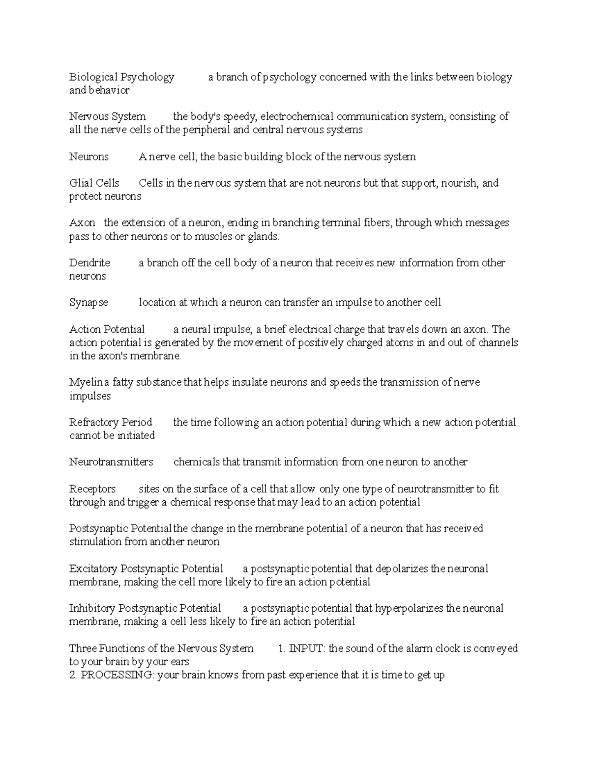 Biological Aspects of Psychology - Biological Psychology a branch of ...