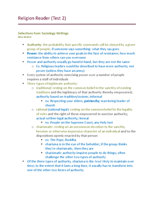 Religion Matters Unit 1 - Religion Matters (Test 1) Chapter 1: Why ...
