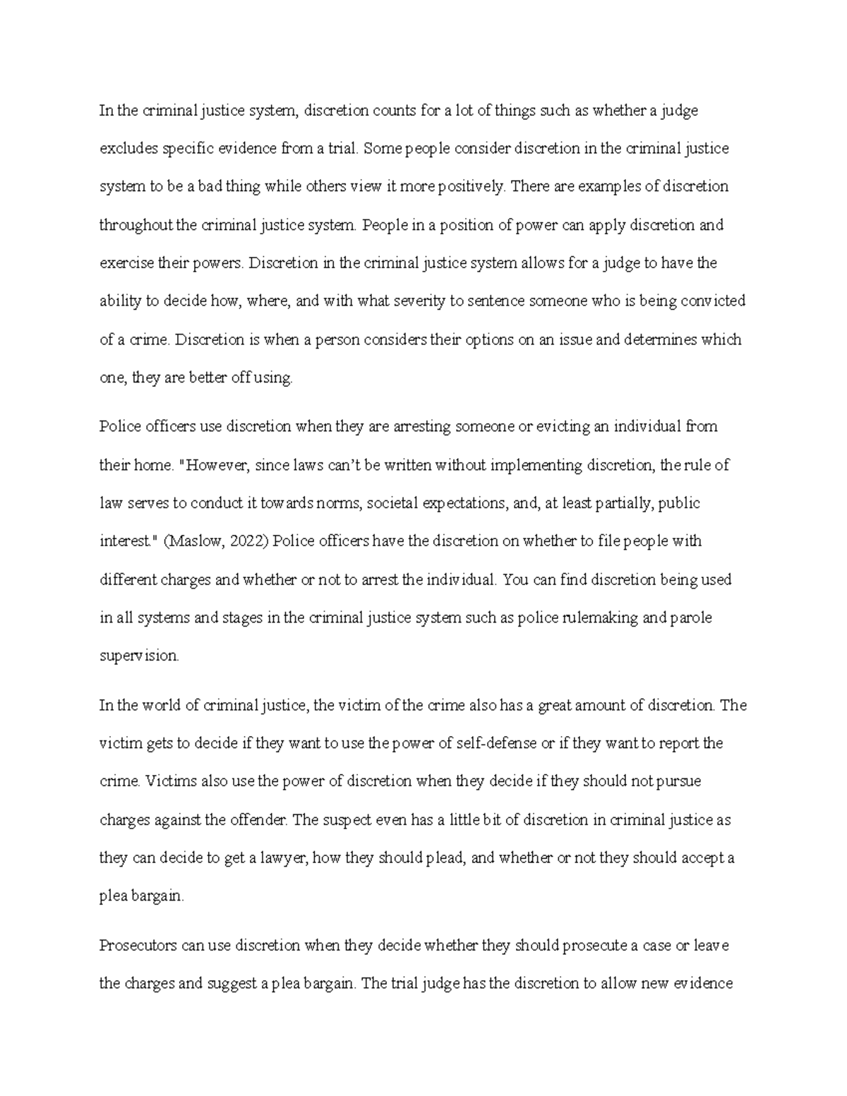 Discretion and Its Use in the Media - In the criminal justice system ...