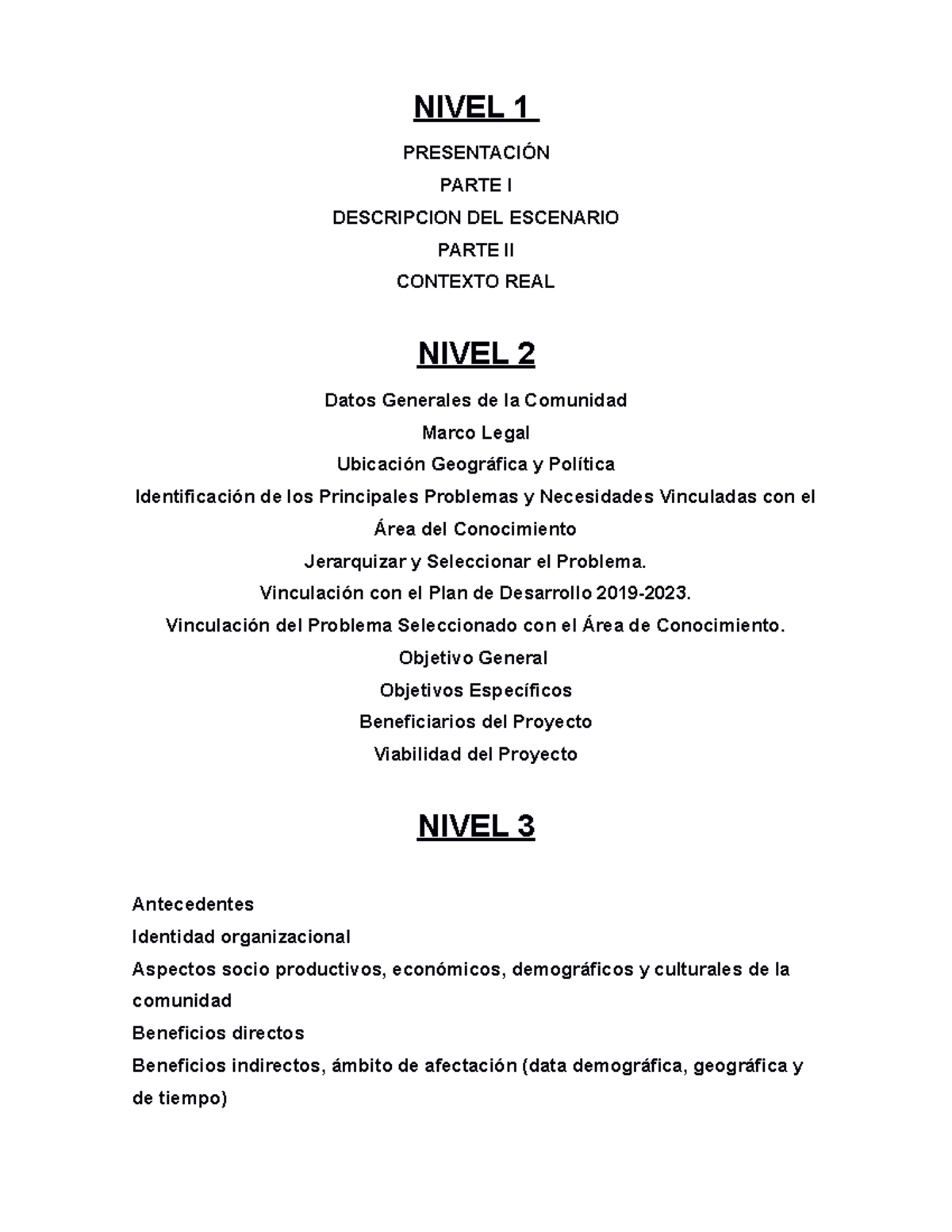 Nivel DE Titulos - TITULO - NIVEL 1 PRESENTACIÓN PARTE I DESCRIPCION ...