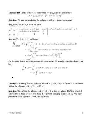 Multi Calc-16 - Stokes’ Theorem - 6 Stokes’ Theorem There is another ...