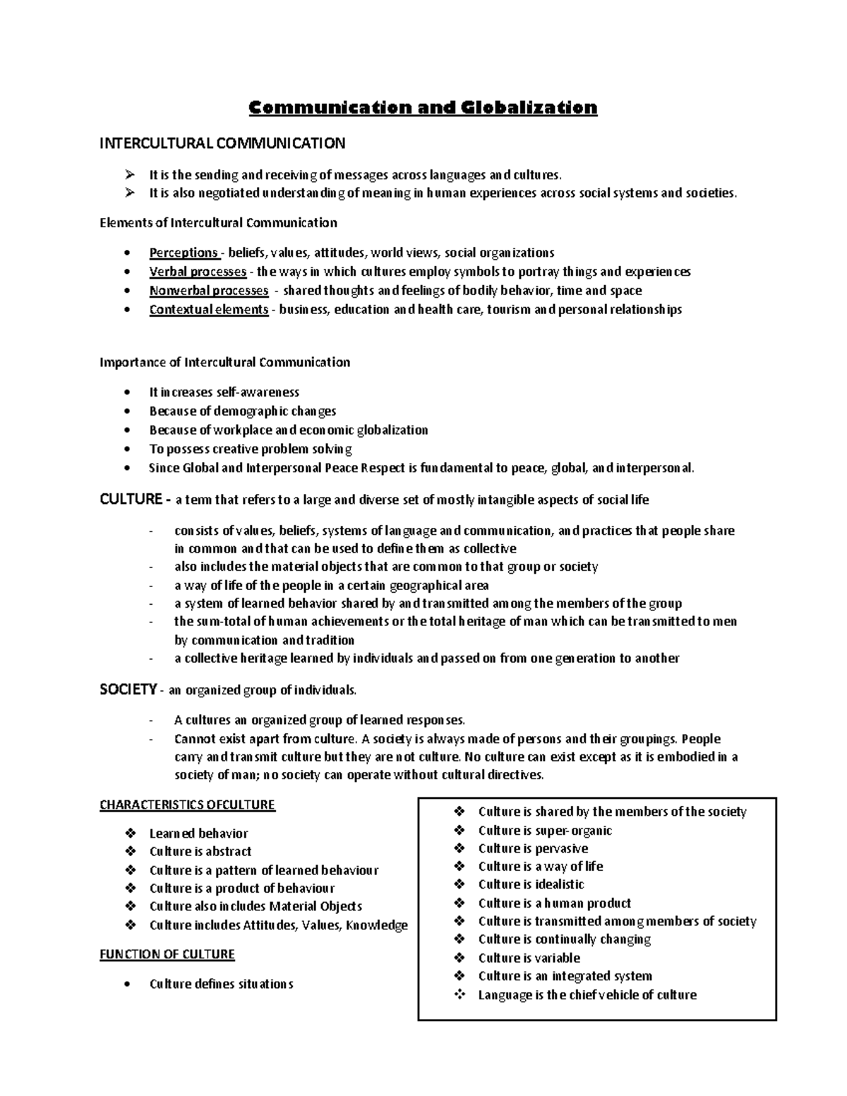Purcom Reviewer - Communication and Globalization INTERCULTURAL ...