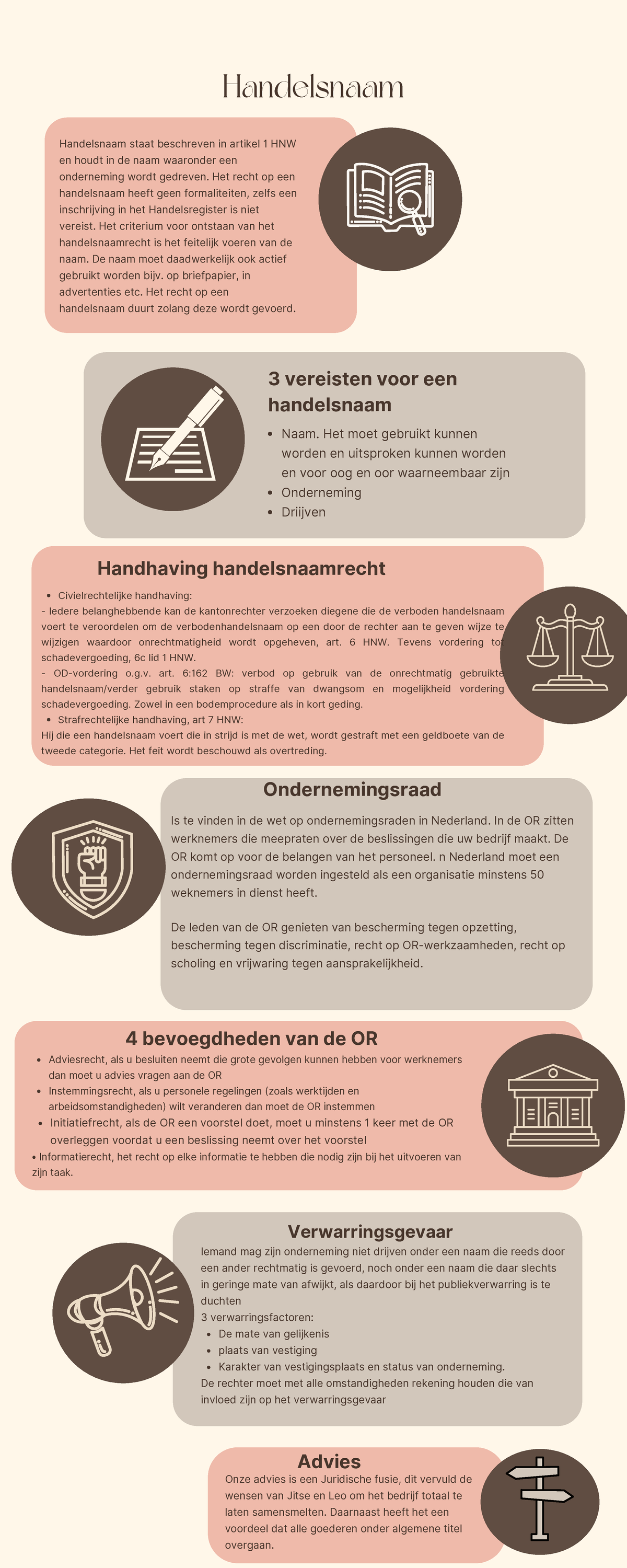 Handelsnaam - Onze advies is een Juridische fusie, dit vervuld de ...