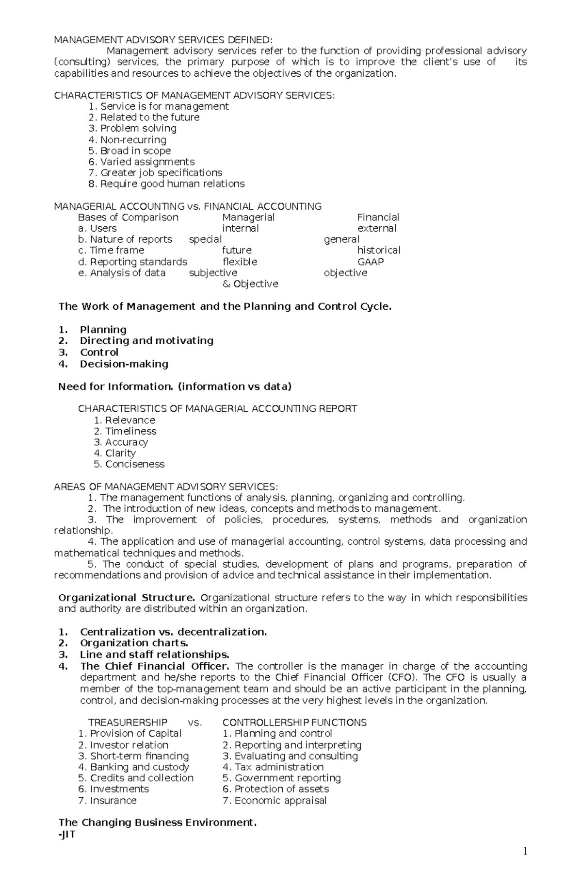 (1) Basic Consideration updated 3 - MANAGEMENT ADVISORY SERVICES ...