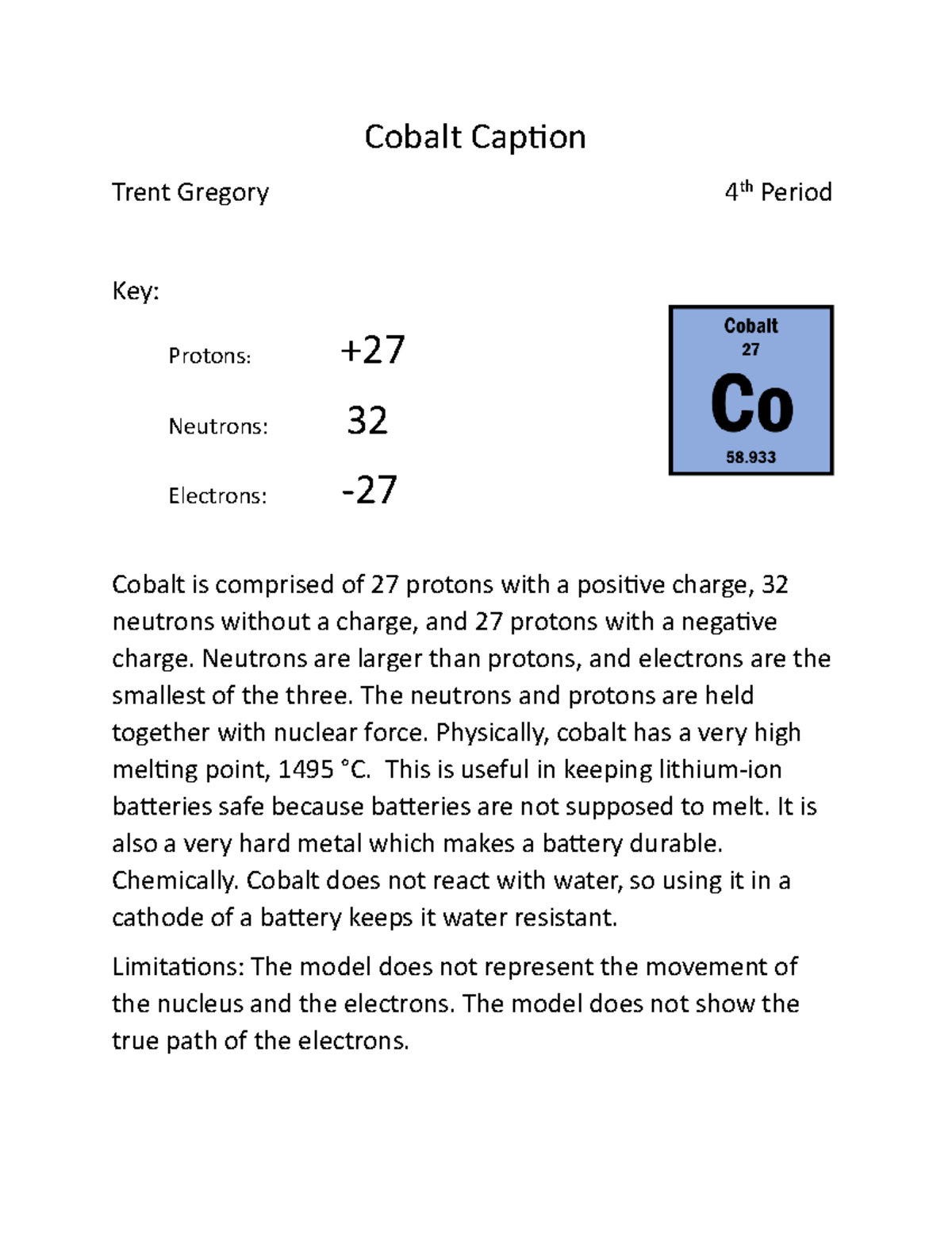 Cobalt Caption - dasdf - Cobalt Caption Trent Gregory 4 th Period Key ...