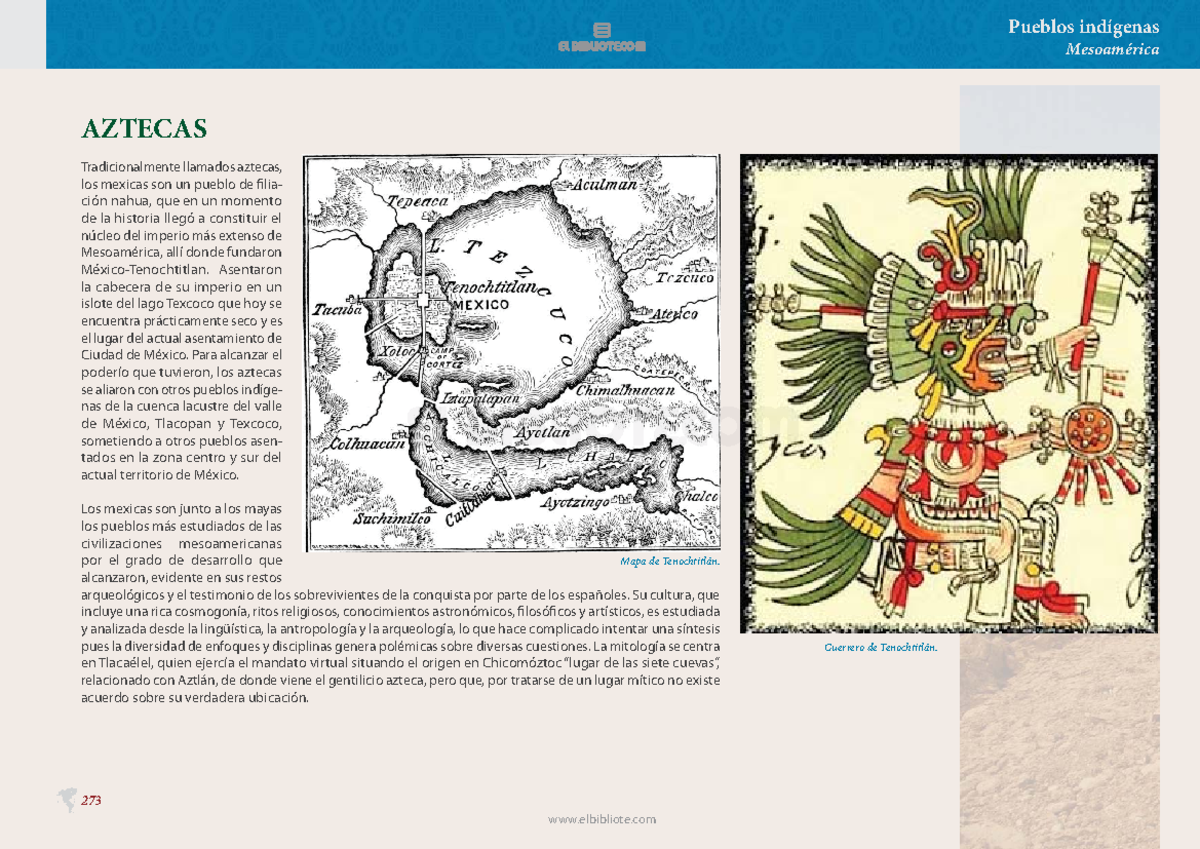 Aztecas - 273 Pueblos indígenas AZTECAS Tradicionalmente llamados ...
