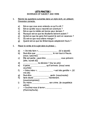 Exos temps - Practice exercises to develop understanding/ fluency ...