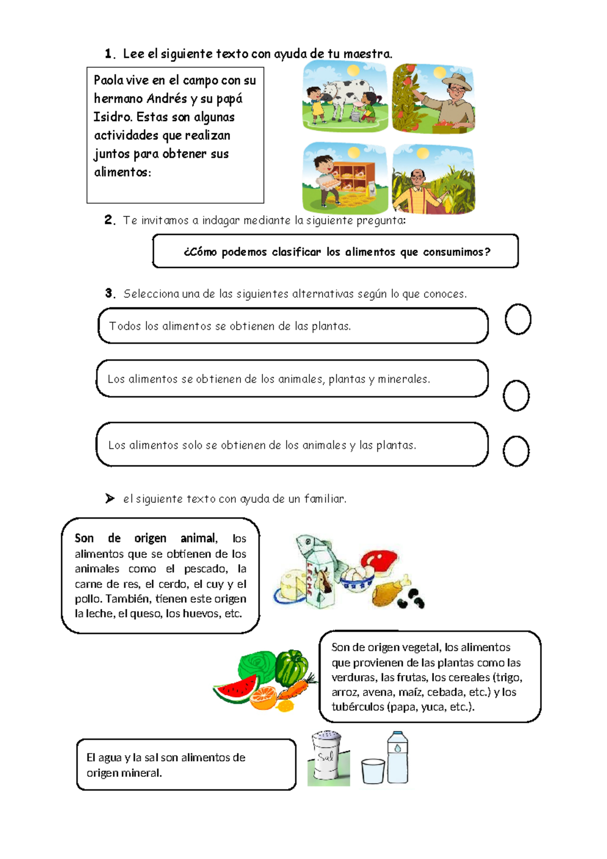 Ficha DIA 5 Ciencia - ASDASDASDAS - 1. Lee el siguiente texto con ayuda de tu maestra. 2. Te ...