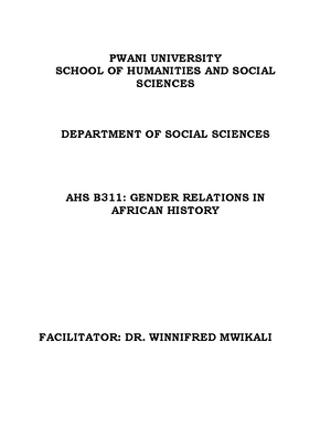 Research project notes - ####### PWANI UNIVERSITY ####### SCHOOL OF ...