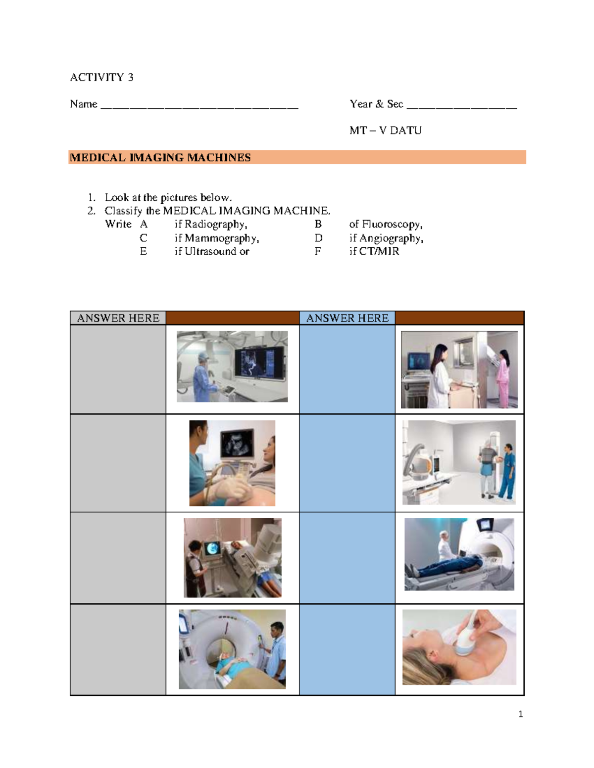 Activity 3 - 1 ACTIVITY 3 Name __________________________________ Year ...