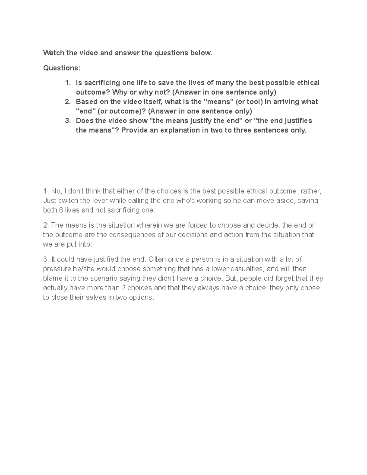 M1- Pre-Task Assignments - Watch the video and answer the questions ...