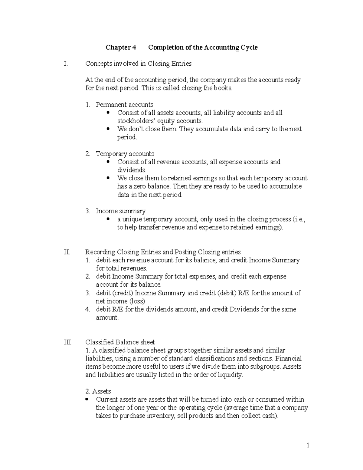 Handout chp45 fall2021 - Chapter 4 Completion of the Accounting Cycle I ...