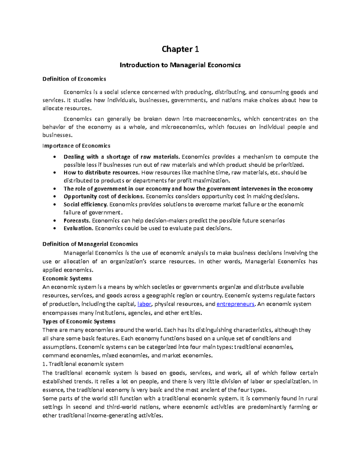 Chapter 1x - Economics is a social science concerned with producing ...