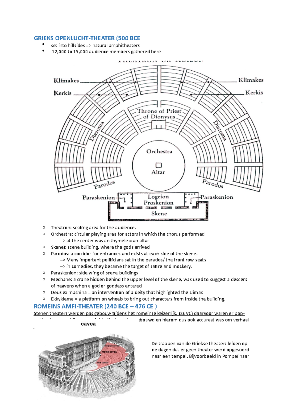 Stages Theatre History - GRIEKS OPENLUCHT-THEATER (500 BCE set into ...