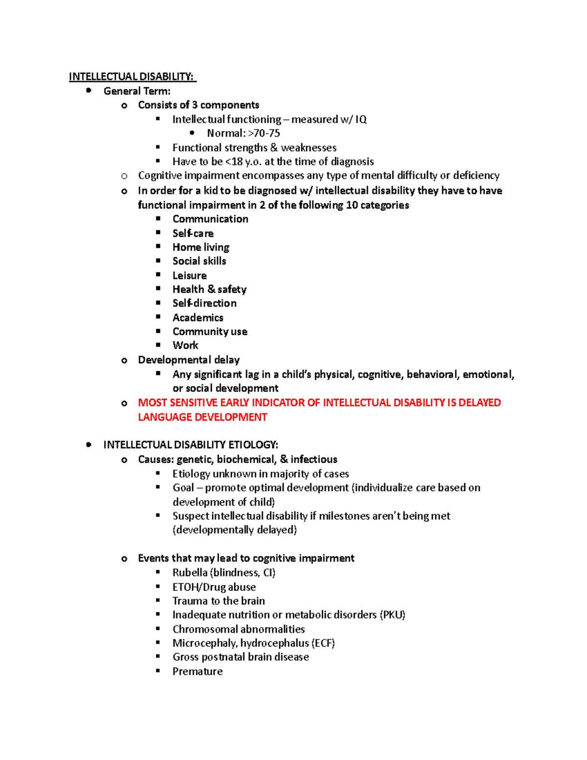 Intellectual Disability GRID - INTELLECTUAL DISABILITY: General Term: o ...