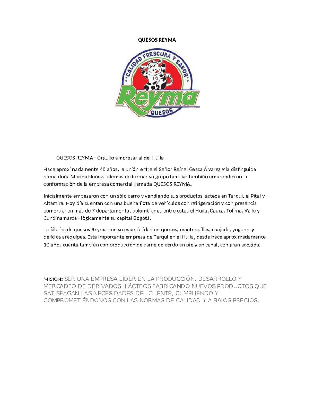 Empresa reyma - dgsdas - QUESOS REYMA QUESOS REYMA - Orgullo ...