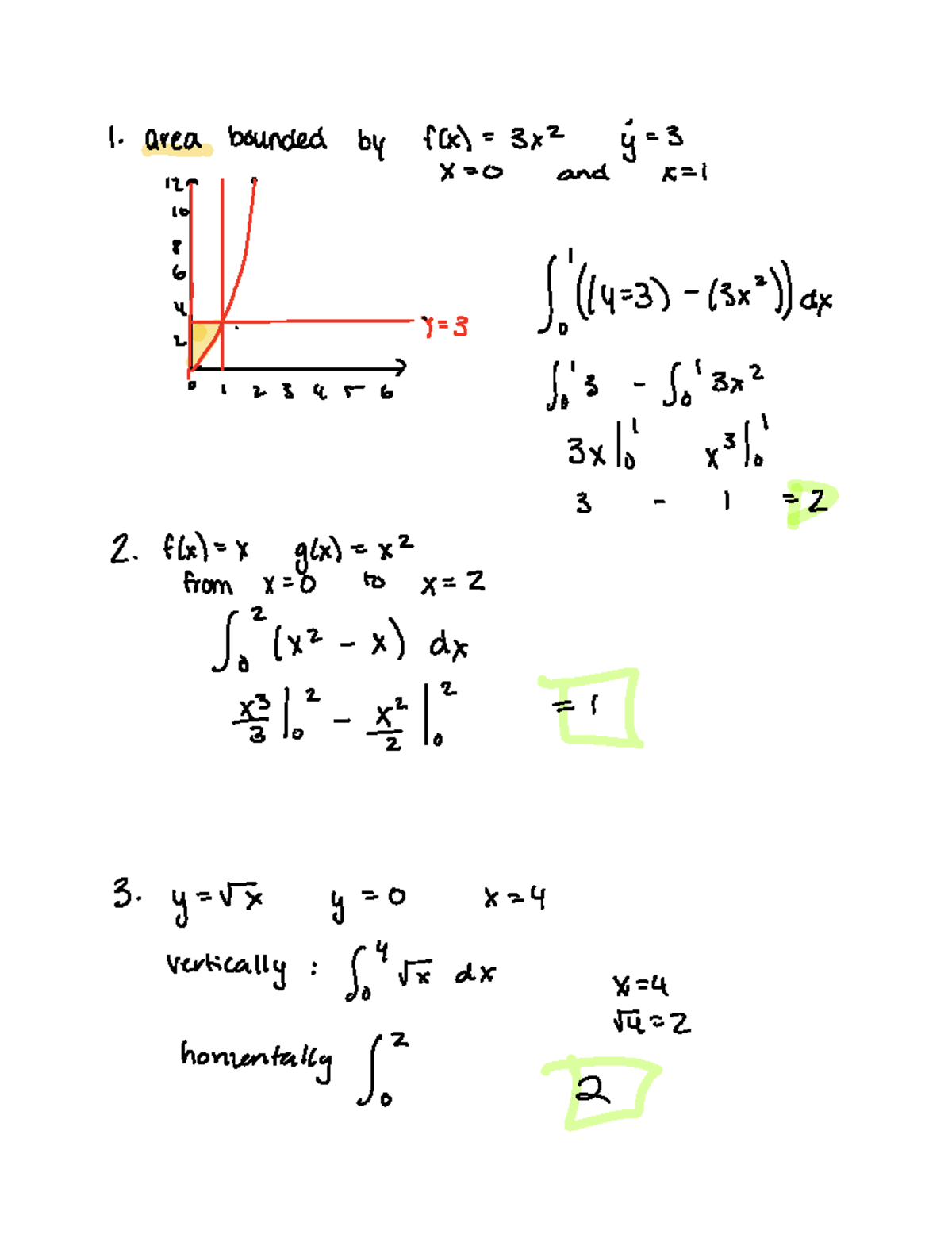 Applications of Integration Pre Lab - I area bounded by fix 3 2 5 3 I X ...