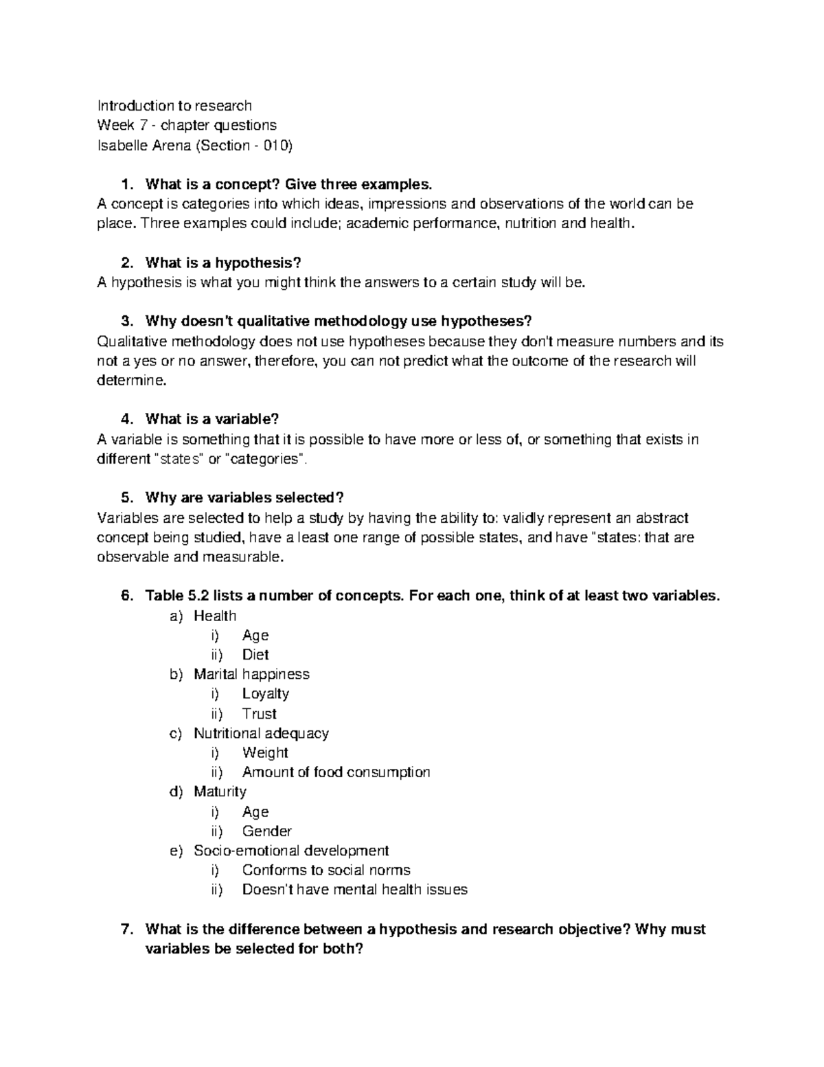 Research week 7 - reading response - Introduction to research Week 7 ...
