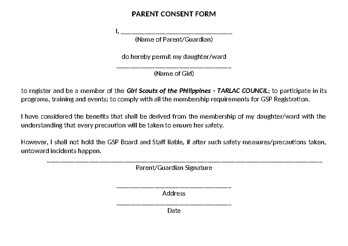 Consent-form - none - PARENT CONSENT FORM I ...