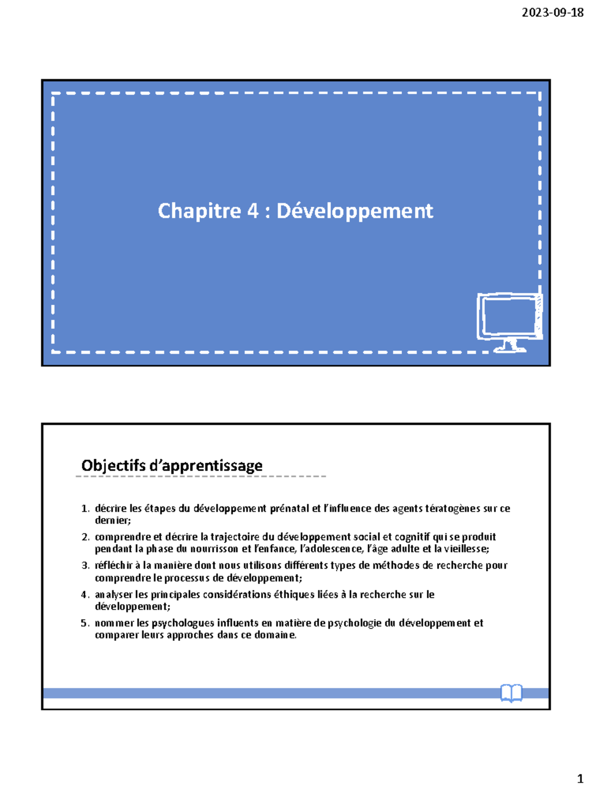 Diapositives chap 4 (version finale) - Chapitre 4 : Développement ...