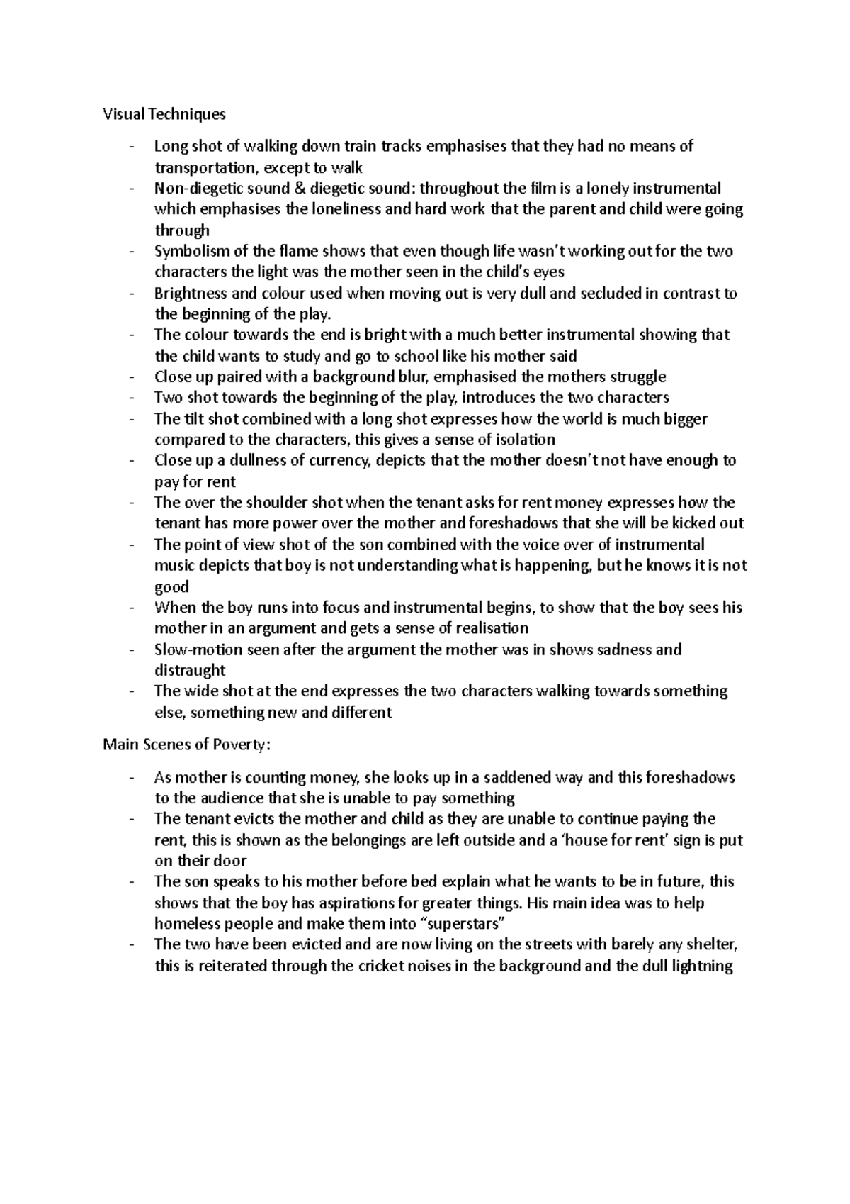 Short Film Analysis - Visual Techniques Long shot of walking down train ...