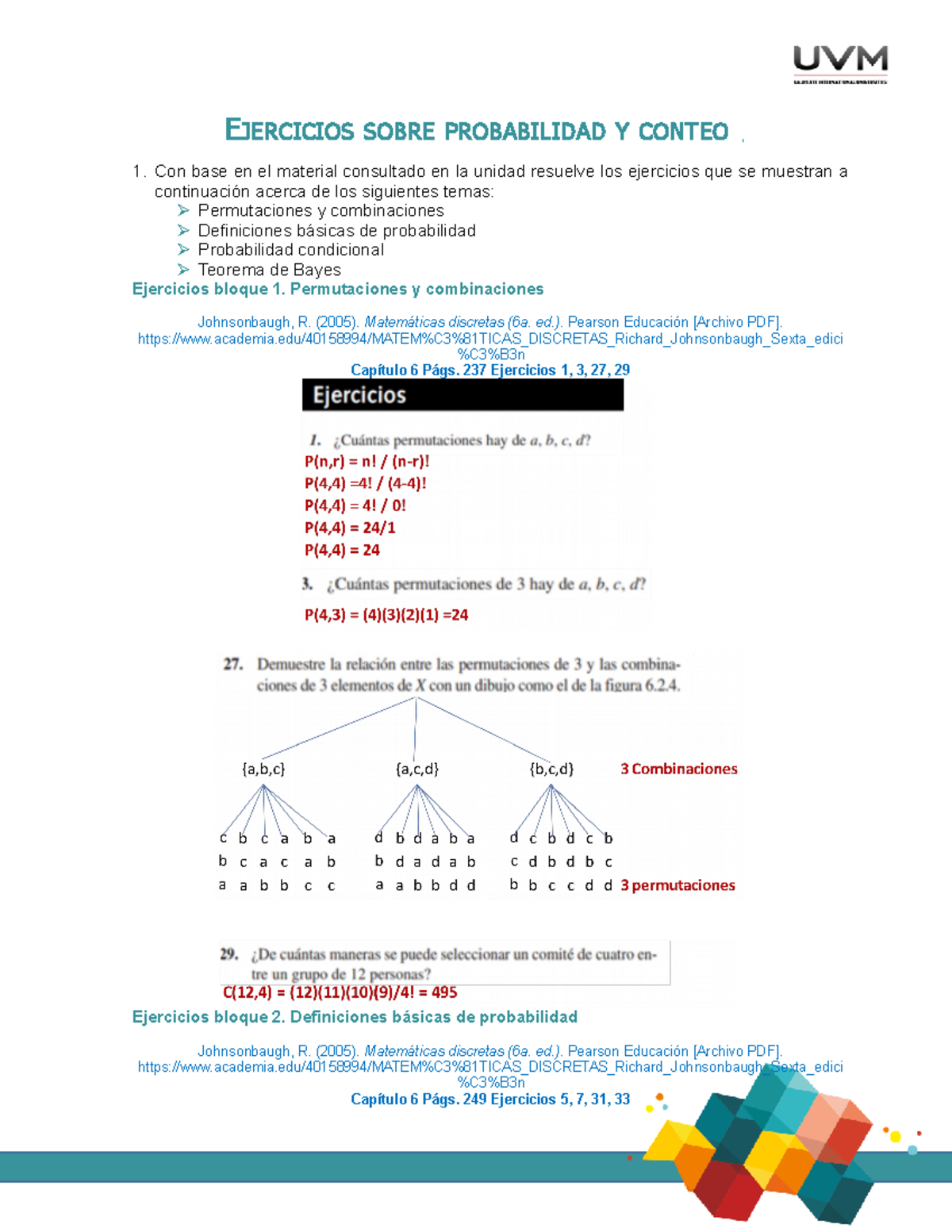 A8 E - Permutaciones y combinaciones Definiciones básicas de ...