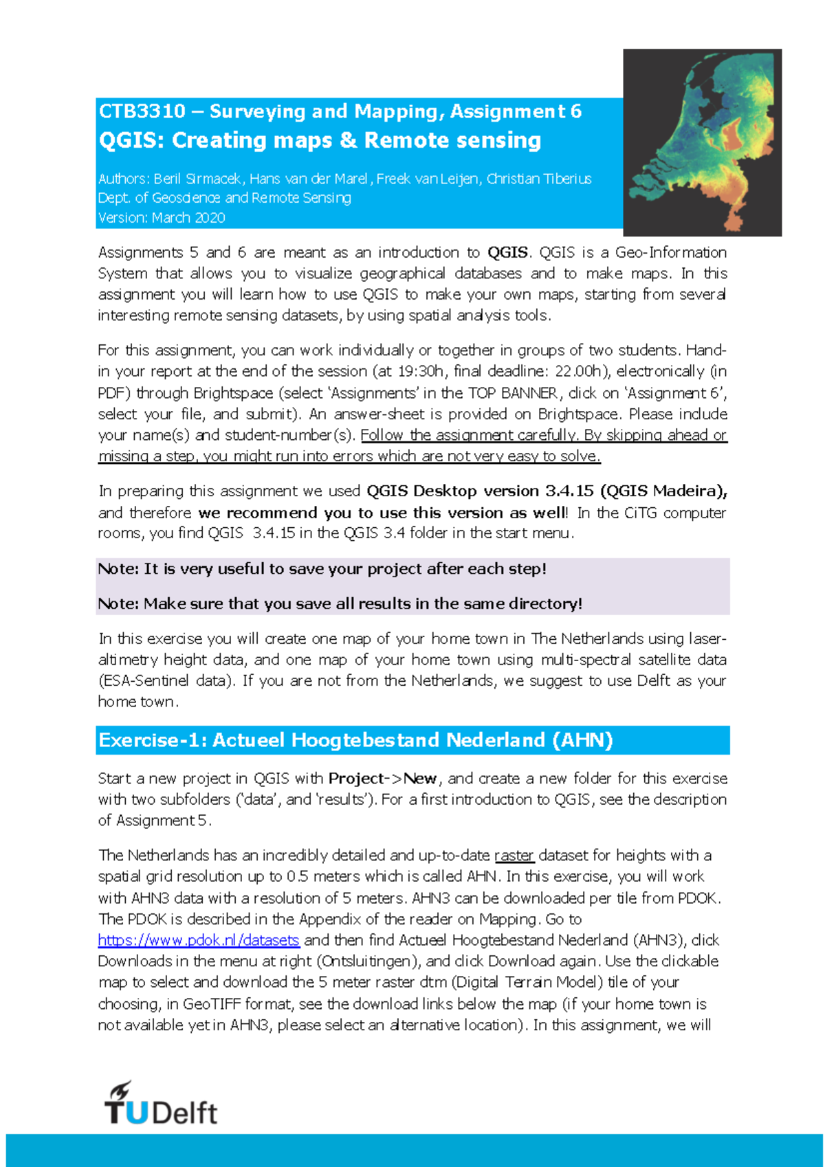 CTB3310 assignment 6 QGIS creating maps 2020 - Warning: TT: undefined function: 32 CTB3310 ...