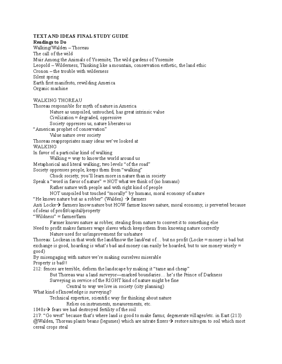 TEXT AND Ideas Final Study Guide - TEXT AND IDEAS FINAL STUDY GUIDE ...