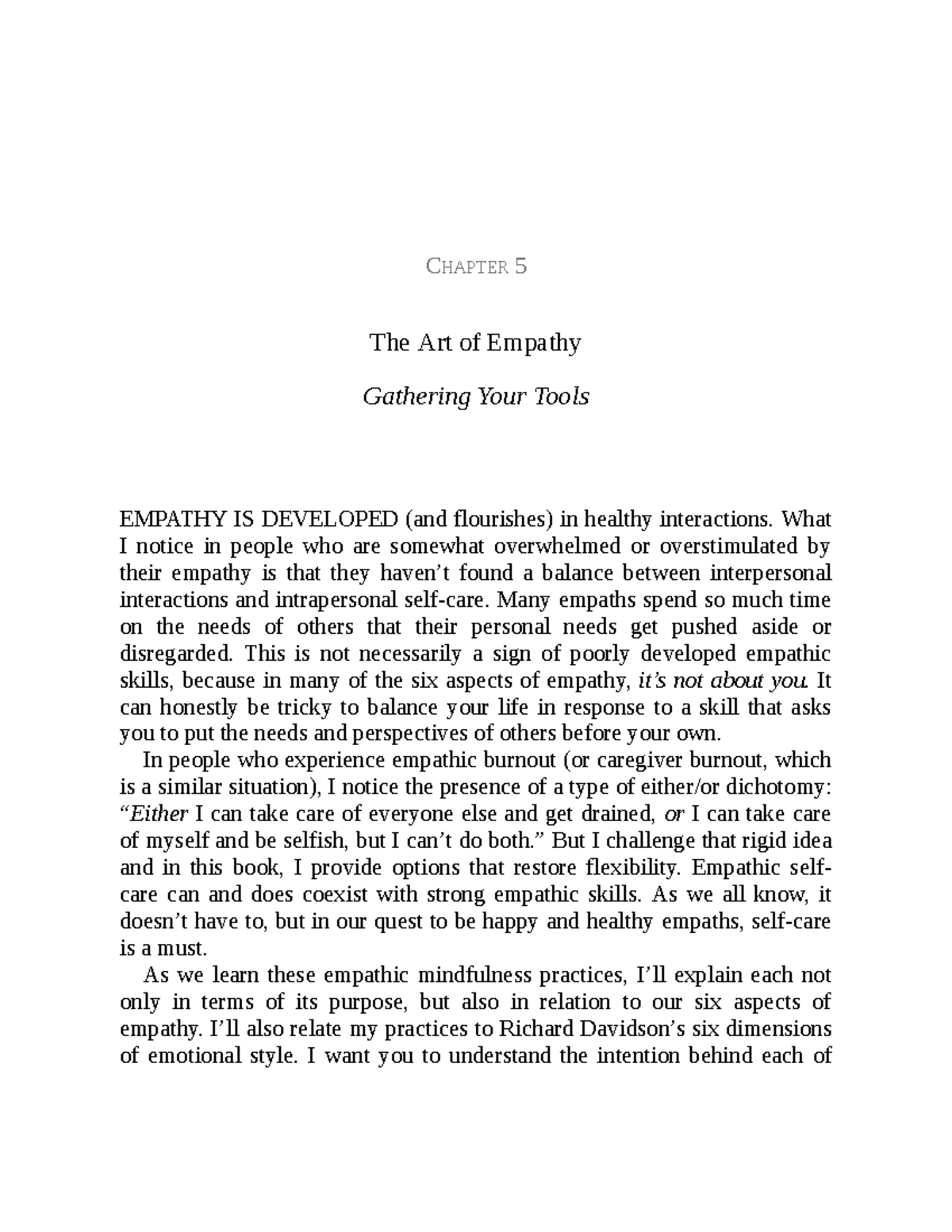 The Art of Empathy - psychology - CHAPTER 5 The Art of Empathy ...