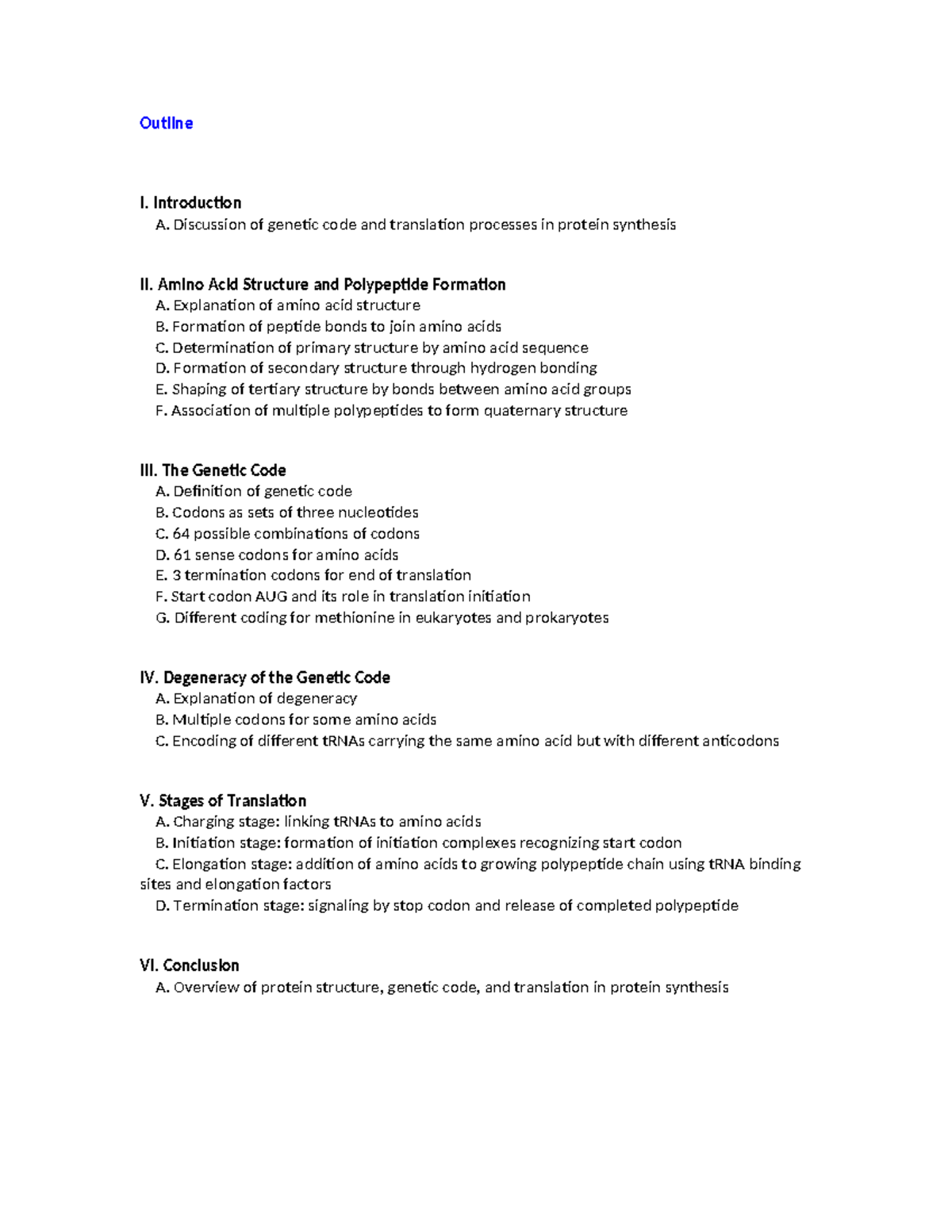 Chapter 15 summary - Outline I. Introduction A. Discussion of genetic ...
