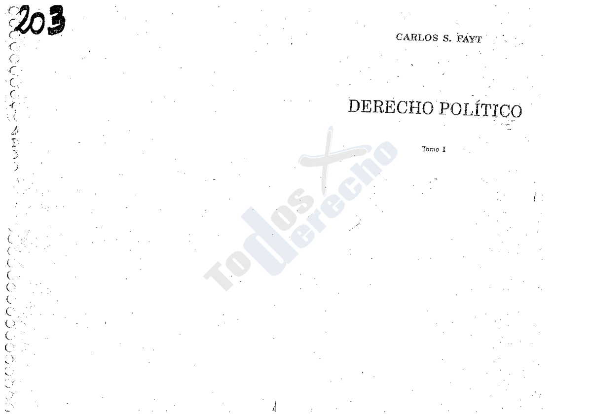 Derecho Politico Tomo I - Carlos S. Fayt - Diccionario Jurídico - Studocu