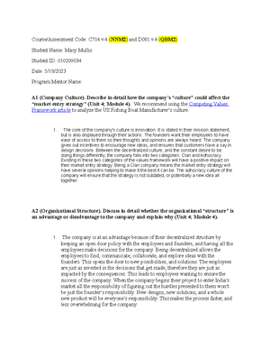 QBM2 Task 2 - task 2 - Joshua Young 000904958 QBM2 Task 2 A. Reflect on ...