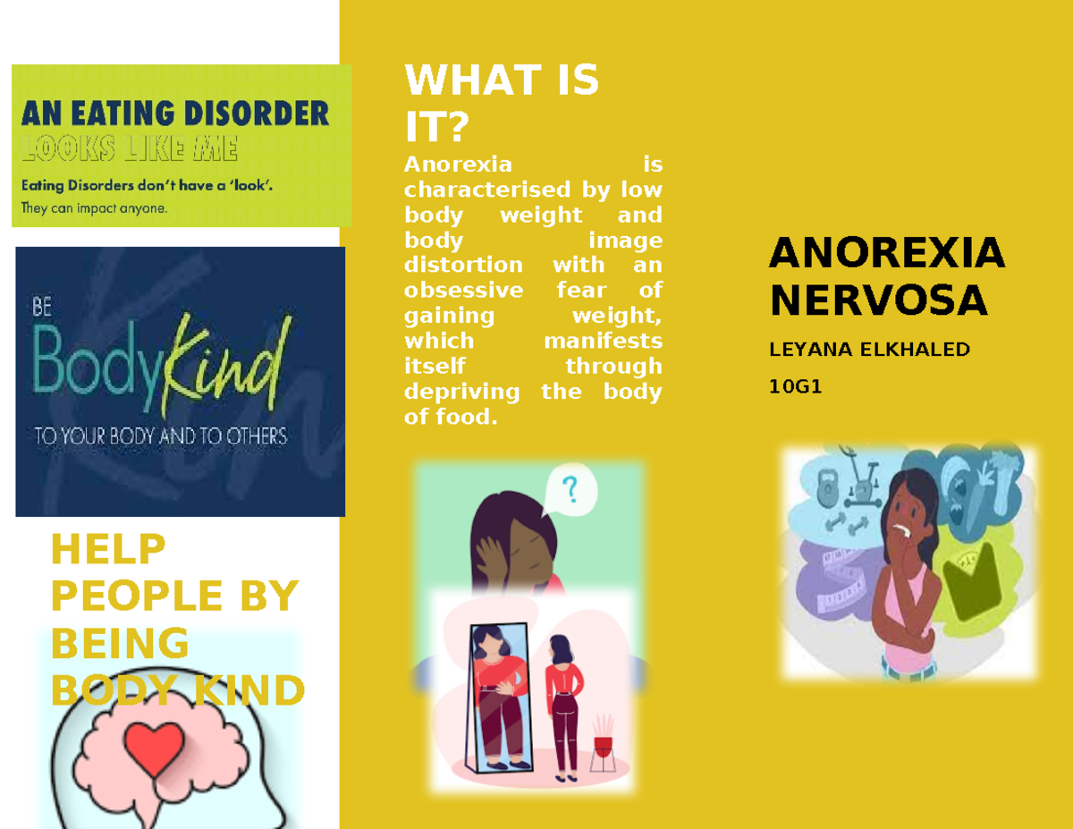Brochure for anorexia - HELP PEOPLE BY BEING BODY KIND WHAT IS IT ...