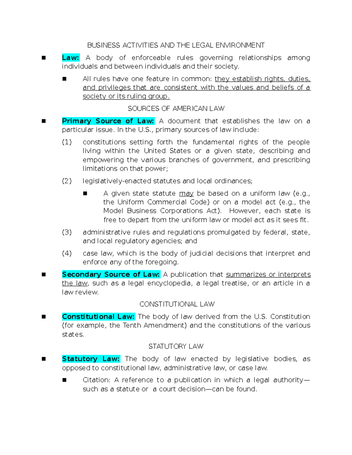 Chapter 1 - Quiz 1 Review Instructor: Thomas Tebeau III - BUSINESS ...