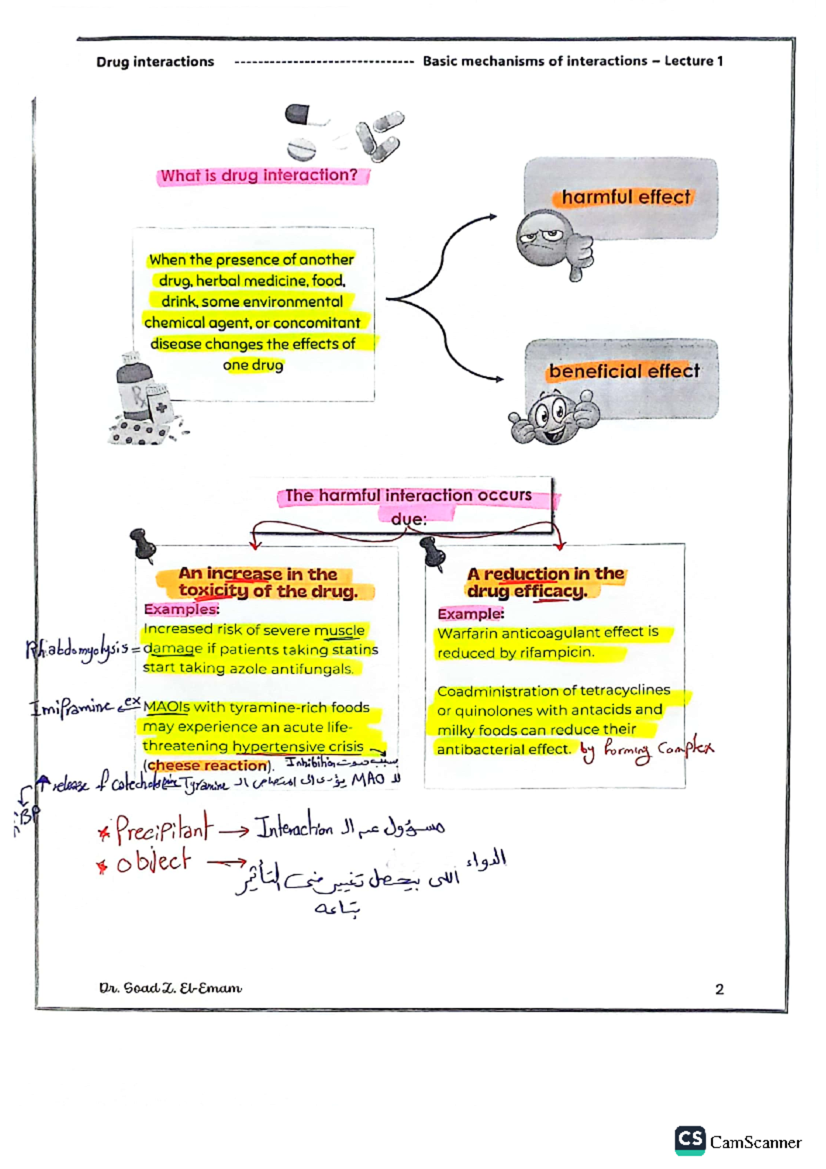 Drug Interaction Notes lec 1,2,3,4(no Notes for lec 5,6) - Drug ...