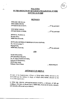 WRIT Saman + Penyataan Tuntutan - DALAM MAHKAMAH SESYEN DI KUALA LUMPUR ...