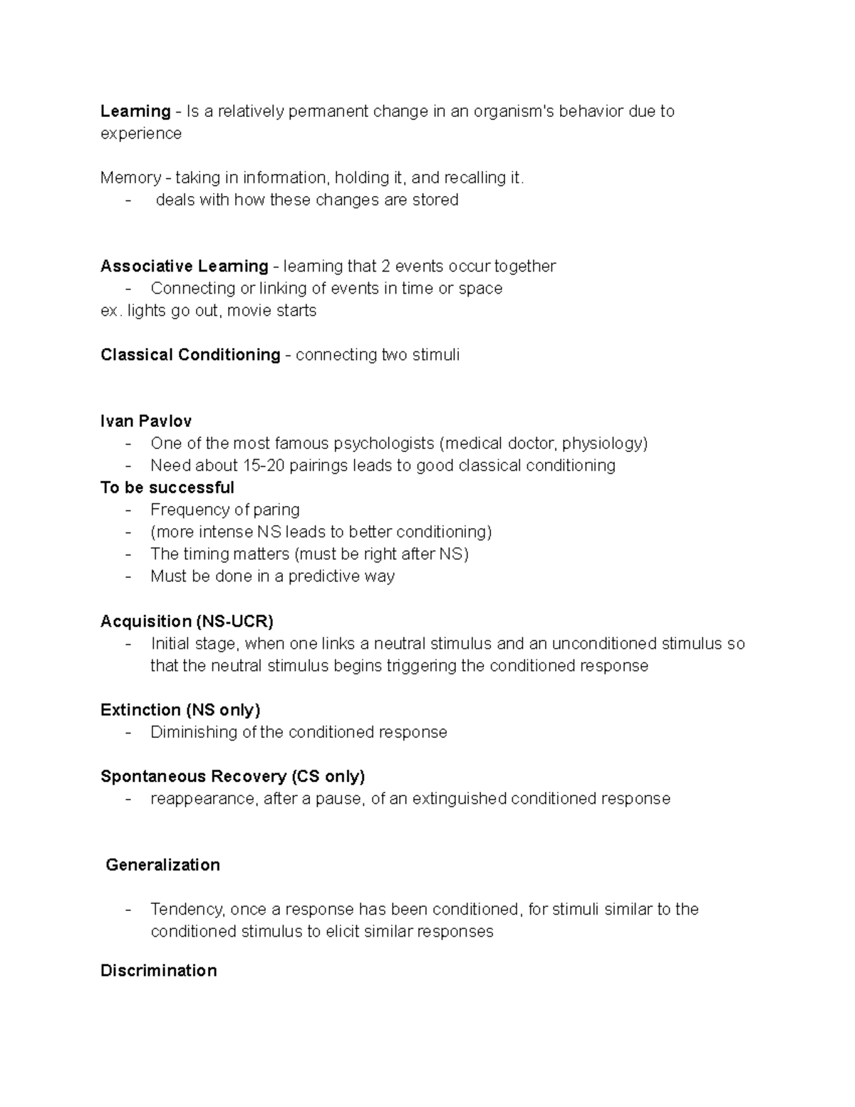 Chapter 7 - Learning - Is a relatively permanent change in an organism's behavior due to ...