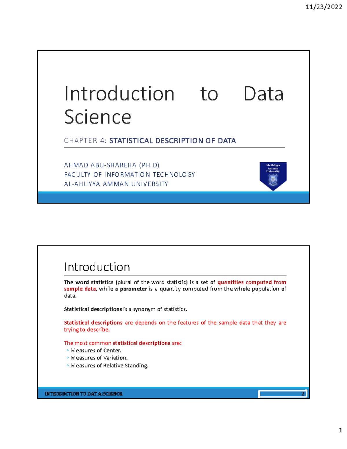 4. Statistical Descriptionof Data - Introduction to Data Science ...