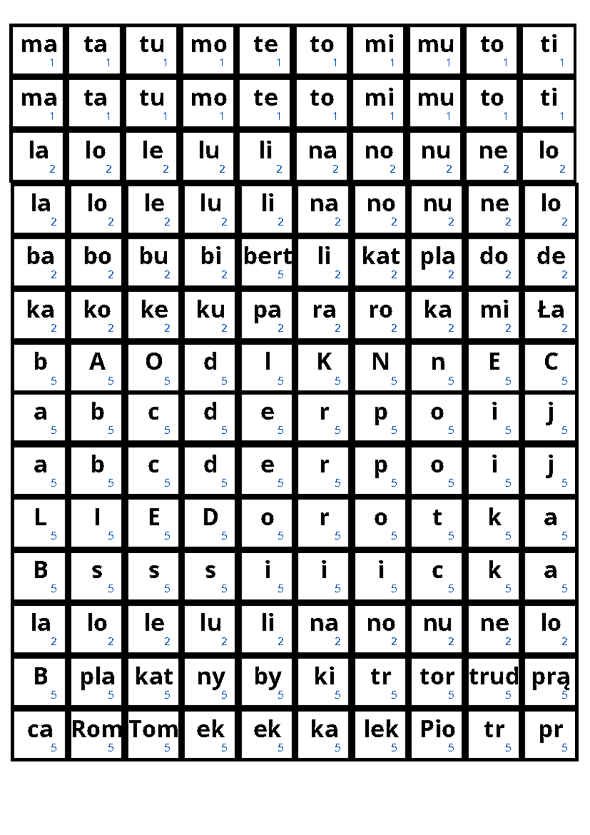 Ma - scrable - ma 1 ta 1 tu 1 mo 1 te 1 to 1 mi 1 mu 1 to 1 ti 1 ma 1 ...